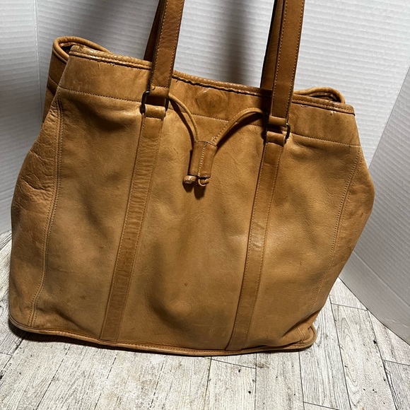 Coach | Bags | Vintage Coach Tote Cinch Sack Bag Tan Leather | Poshmark